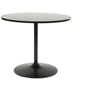 Miliboo Miliboo - Table &agrave; manger design ronde noire D90 cm calista