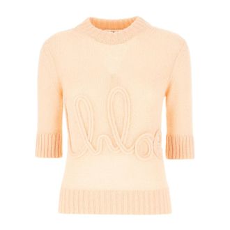 Chlo&eacute; Pullover mit gesticktem Logo - - Knitwear - Damen - Rosa - M