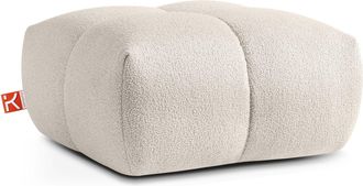 Konsimo Modernes Sitzer Sofa VENA - Stylisches Japandi Couch, Boucl&eacute;-Stoff, Komfortabel & Ergonomisch - Wohnzimmer Couch Design, Premiumqualit&auml;t aus EU. (wei&szlig;
