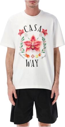 Casablanca Homme, Tops, Blanc, Taille: L Casa Way Orchid Classic T-Shirt