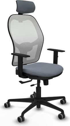 Piqueras y Crespo Ergonomischer Chorquera Stuhl mit 1D-Armlehnen, h&ouml;henverstellbarer Lendenwirbelst&uuml;tze und h&ouml;henverstellbarem Kopfteil und Neigungsverstellung, ausgest