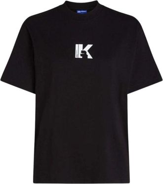 Karl Lagerfeld KLJ Slim SS K Logo Tee - - Tops - Damen - Schwarzk - L