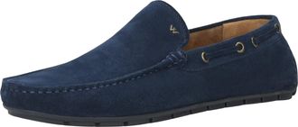 Wojas Herrenmokassins I Veloursleder I Weiches Futter I Dekorative Details I Eleganter Look I Urbaner Stil I 10047-66 - Dunkelblau, Gr. 42