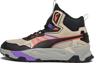 Puma Puma Trinity Mid Hybrid, Chaussures de Sport Unisexes pour Adultes, Granola Black-Fiery Coral, 42,5 EU, Granola Puma Black Fiery Coral, 42.5 EU