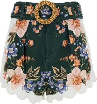 Farm Rio Farm Rio, Femme, Shorts, Multicolore, Taille: W27 Berry Garden Twill Shorts