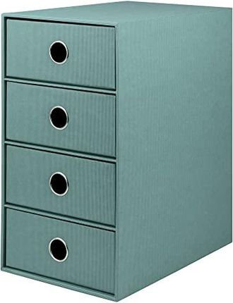 R&ouml;ssler Selection SOHO 4er Schubladenbox aus Papier | B&uuml;ro Organizer Schreibtisch | B&uuml;ro Zubeh&ouml;r & B&uuml;robedarf | Schreibtisch Organizer Box | 18 x 25 x 32 cm | 1 St&uuml;ck |