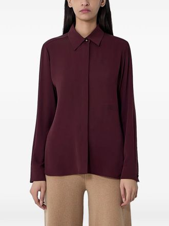 Max Mara button-down silk shirt - Rot