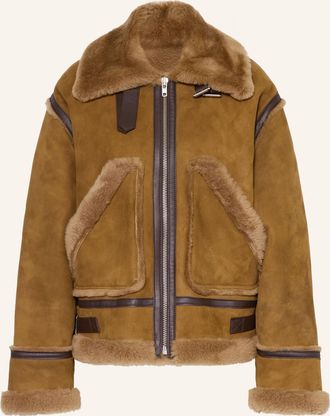 BA&SH Ba&Sh Lederjacke Duli braun