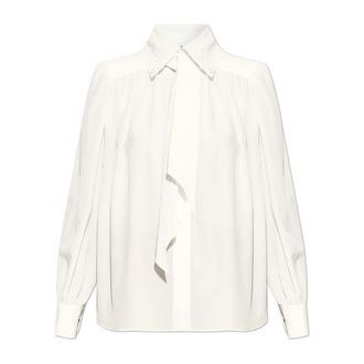 Chlo&eacute; Femme, Blouses et Chemises, Beige, Taille: 36 FR Chemise en soie