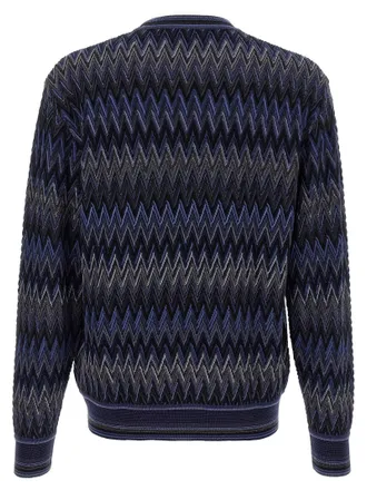 Missoni Zigzag-Knit Sweater - Navy