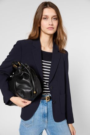Gerard Darel Blazer en microfibre - ROANNE - Marine