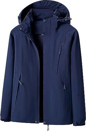 Generic Veste de pluie légère pour homme - Coupe ajustée - Veste softshell pour homme - Veste dextérieur - Imperméable - Respirante - Coupe-vent - Veste fonct