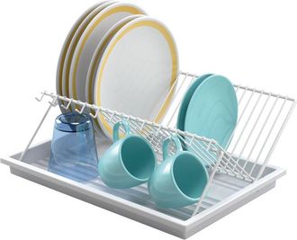 Metaltex 321740 - Folding Plate Rack with Tray 42 x 29 cm