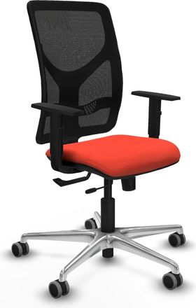 Piqueras y Crespo Schreibtischstuhl aus Stoff mit 1D-Armen, h&ouml;henverstellbare Lendenwirbelst&uuml;tze, ausgestattet mit Syncro/Traslack und Schneideschaum, mit Rollen von 65
