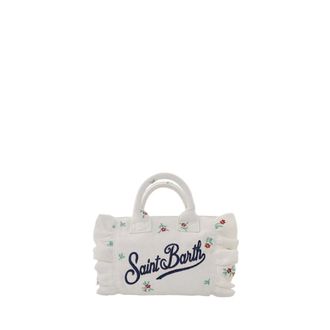 MC2 Saint Barth Femme, Sacs, Blanc, Taille: ONE Size Vanity Mini Volant Small Bag With Shoulder Strap