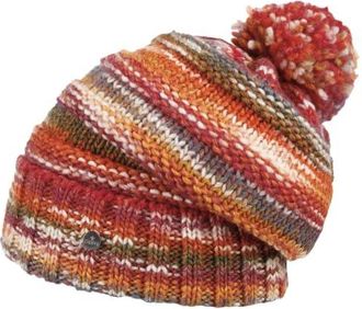 Lierys Bonnet Fauske Femme/Homme - Made in Germany Bonnets à Pompon Casquettes Type Gavroche pour lhiver avec Revers, Revers Hiver Automne-Hiver - Taille Uni