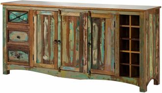 Massivmoebel24 Sideboard Altholz 193x45x90 mehrfarbig lackiert nature of spirit 15