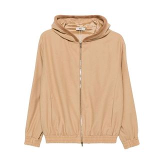 Herno Kapuzenjacke mit Rei&szlig;verschluss - - Jackets - Damen - Beige - XS