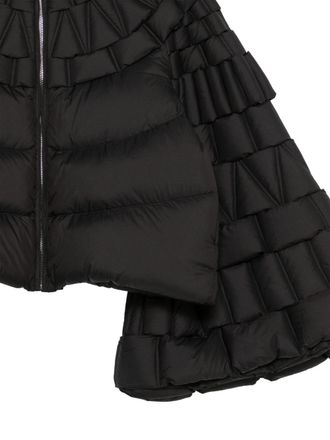RAXXY Quilted Bell-Sleeve Down Jacket - Black