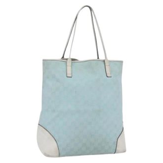 Gucci Pre-owned Vintage Canvas Tote Bag - - Pre-owned - Damen - Blau - ONE SIZE