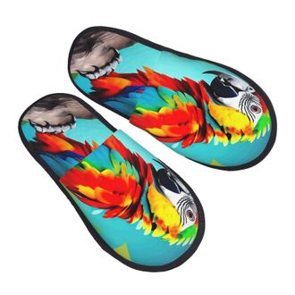 Generic Schuhe Indoor Papageien Auf Dem Baum Leichte Pl&uuml;sch Pantoffeln Gem&uuml;tlich Slippers F&uuml;r Herren Damen Zuhause L