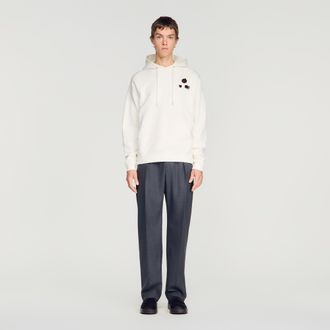 Sandro Sweatshirt oversize imprim&eacute; fleur