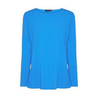Elena Miro Femme, Pulls, Bleu, Taille: 38 FR Pull avec détails côtelés