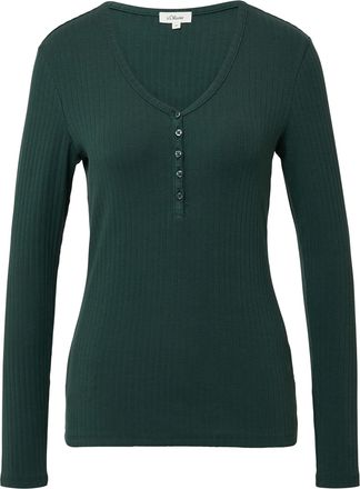 s.Oliver Damen T-Shirt Langarm 2170091 Blue Green 36