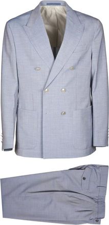 Eleventy Homme, Costumes, Bleu, Taille: XL Double Breasted Suits