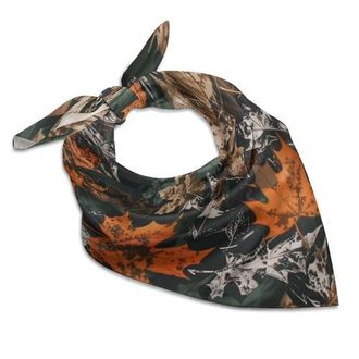 Generic Foulard carré en soie légère motif feuilles camouflage érable écharpe pour cheveux respirant cadeau pour homme et femme, multicolore, 60x60cm