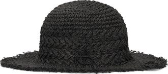 Ruslan Baginskiy Femme, Accessoires, Noir, Taille: ONE Size Chapeau Large en Coton