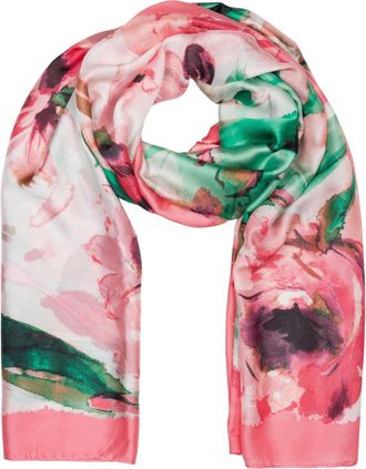 styleBREAKER Schal Schal mit Aquarell Blumen Muster