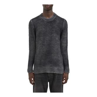Avant Toi Homme, Pulls, Noir, Taille: L Tricot Cachemire et Soie &agrave; Col Rond