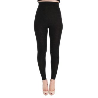 Dolce & Gabbana Femme, Pantalons, Noir, Taille: 36 FR Collants de luxe taille haute en cachemire