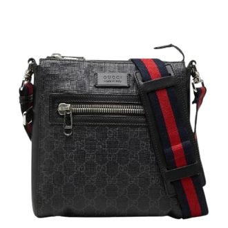Gucci Pre-owned GG Supreme Sherry Line Shoulder Bag - Homme - Pre-owned - Noir - Taille: ONE Size