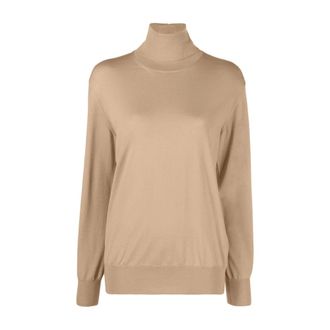 Jil Sander Eleganter beiger Wollpullover - - Knitwear - Damen - Beige - M
