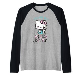 Hello Kitty Like Follow Social Friends Online Classic Click Raglan