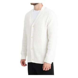 Selected Strickjacke mit Kn&ouml;pfen - - Knitwear - Herren - Wei&szlig; - XL
