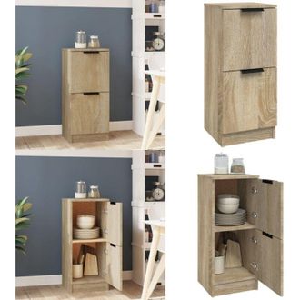 vidaXL Sideboard Sonoma-Eiche 30x30x70 cm Holzwerkstoff - Schreibtisch - Regal - Sideboard - Wohnraumgestaltung - Eichefarbenes M&ouml;belst&uuml;ck - Home & Living
