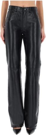 Haikure Femme, Pantalons, Noir, Taille: W27 Bonnie Faux Leather Wide-Leg Pants