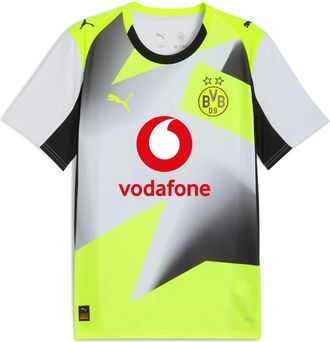 Puma BVB Away Jersey Replica with Sponsor Silver Mist-Yellow ALERT - XL
