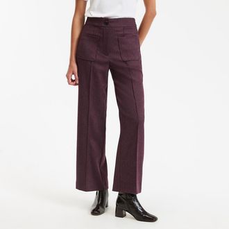 La Redoute Collections Pantalon Droit 7/8ème Motif Chevrons