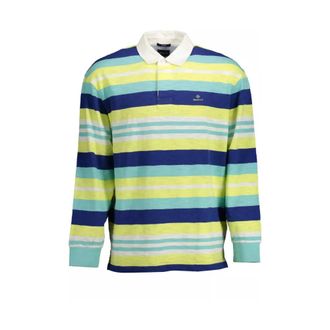 GANT Homme, Tops, Multicolore, Taille: L Polo Jaune à Manches Longues avec Broderie