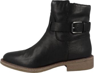 Clarks Bottes en cuir noir &agrave; sangle Cologne, Noir/blanc, 7