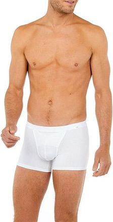 HOM Herren Trunk wei&szlig; Mikrofaser unifarben