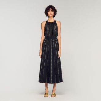 Sandro Robe longue strass&eacute;e