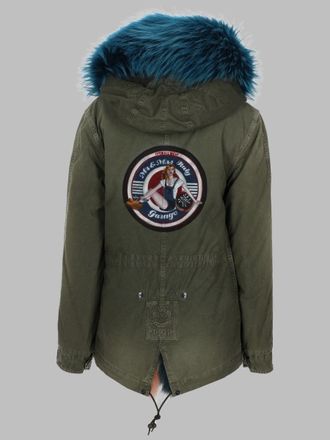 Mr & Mrs Italy All-over Print Cotton Parka - Green