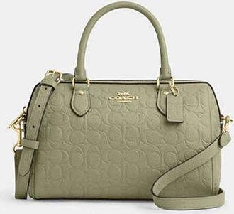 Coach Rowan Satchel Aus Signature-Leder