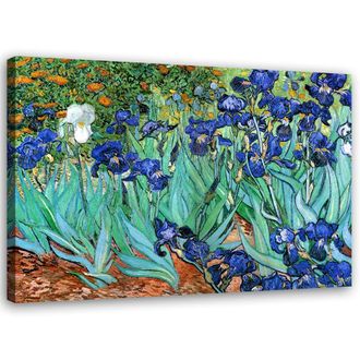 Feeby Bild auf Vlies Leinwand Reproduktion Schwertlilien Vincent Van Gogh 45x30 cm Kunstdruck Modern Wandbilder Deko Flur Wohnzimmer Blumen Pflanzen Natur B