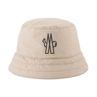 Moncler Quilted Logo Patch Hat - - Accessories - Damen - Beige - S
